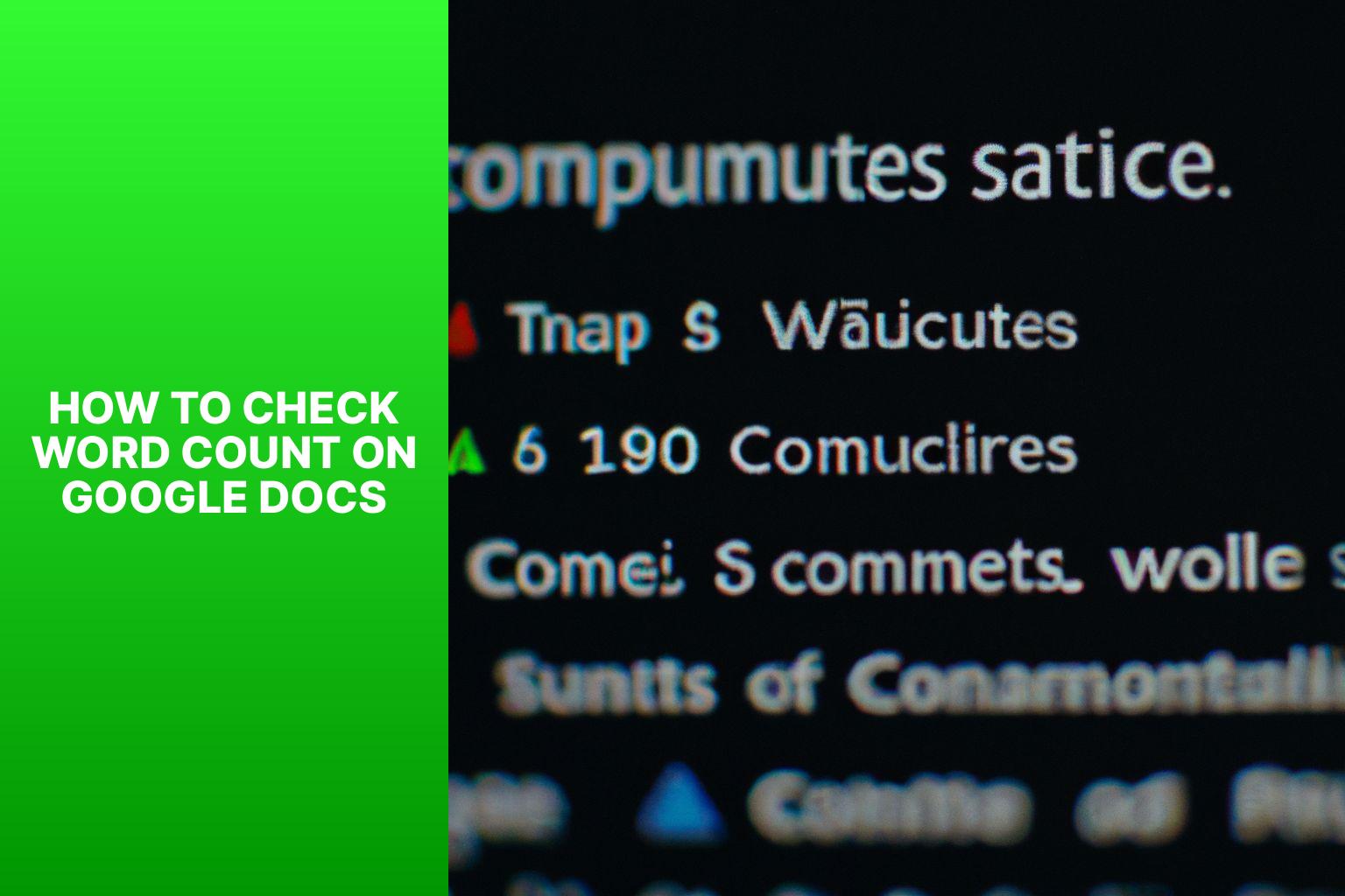 Check Word Count On Google Docs Easy Steps For Accurate Numbers
